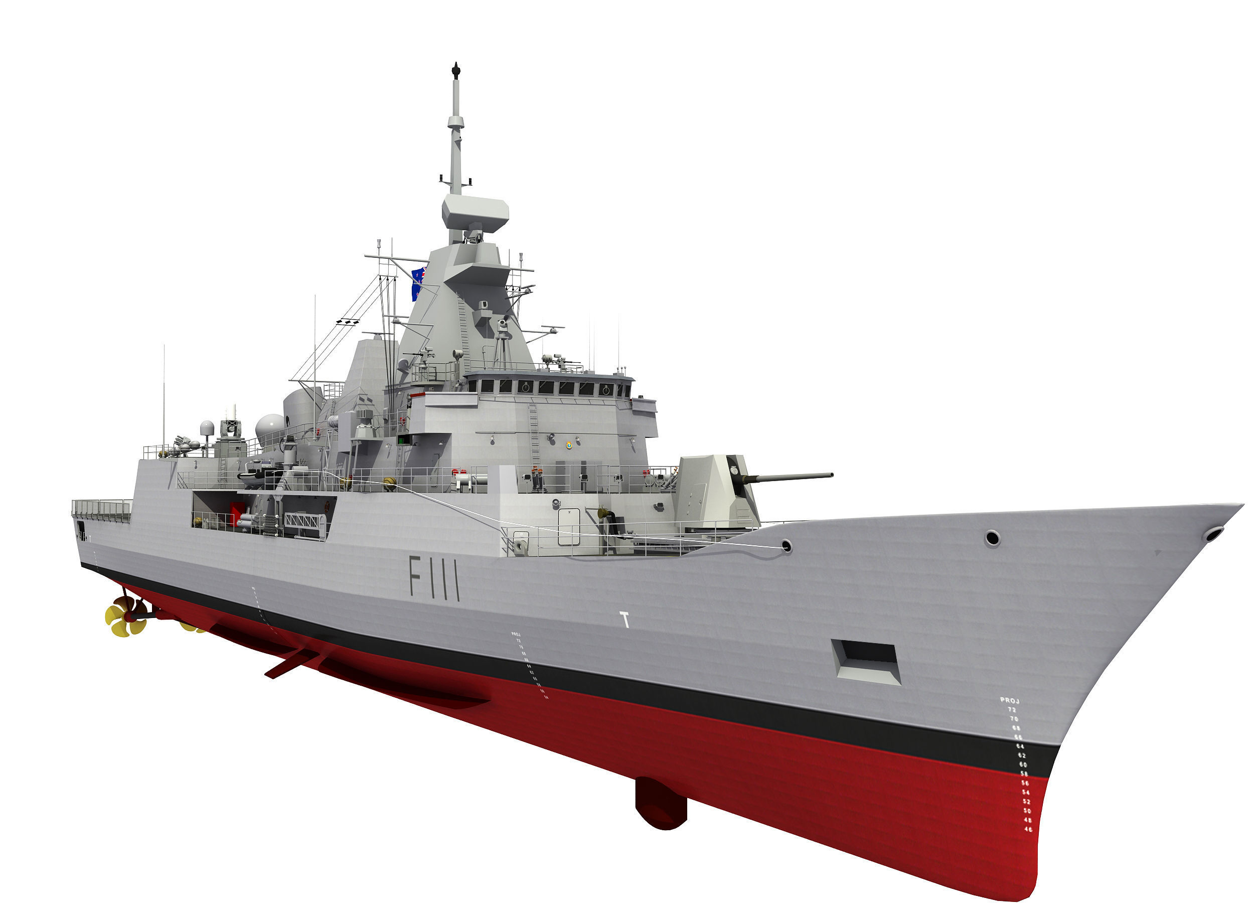 AUSTRALIAN AND NEW ZEALAND MEKO CLASS FRIGATE 3D model | CGTrader
