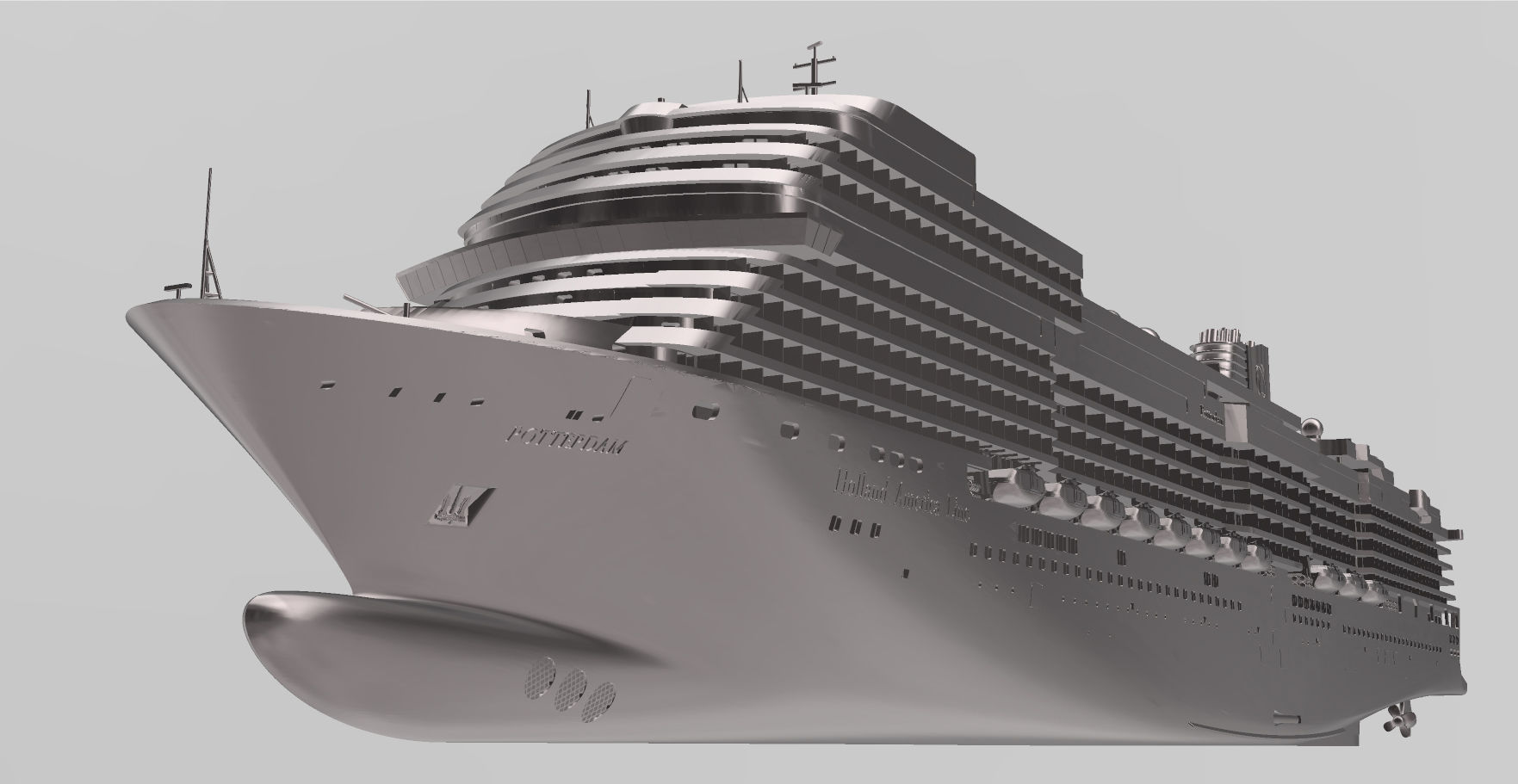 MS Rotterdam Holland Americas brand new cruise ship 2021 3D model 3D ...