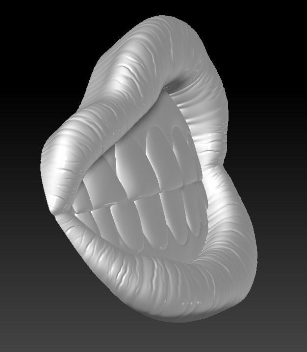 LIPS W TEETH DECOR 3D model 3D printable | CGTrader