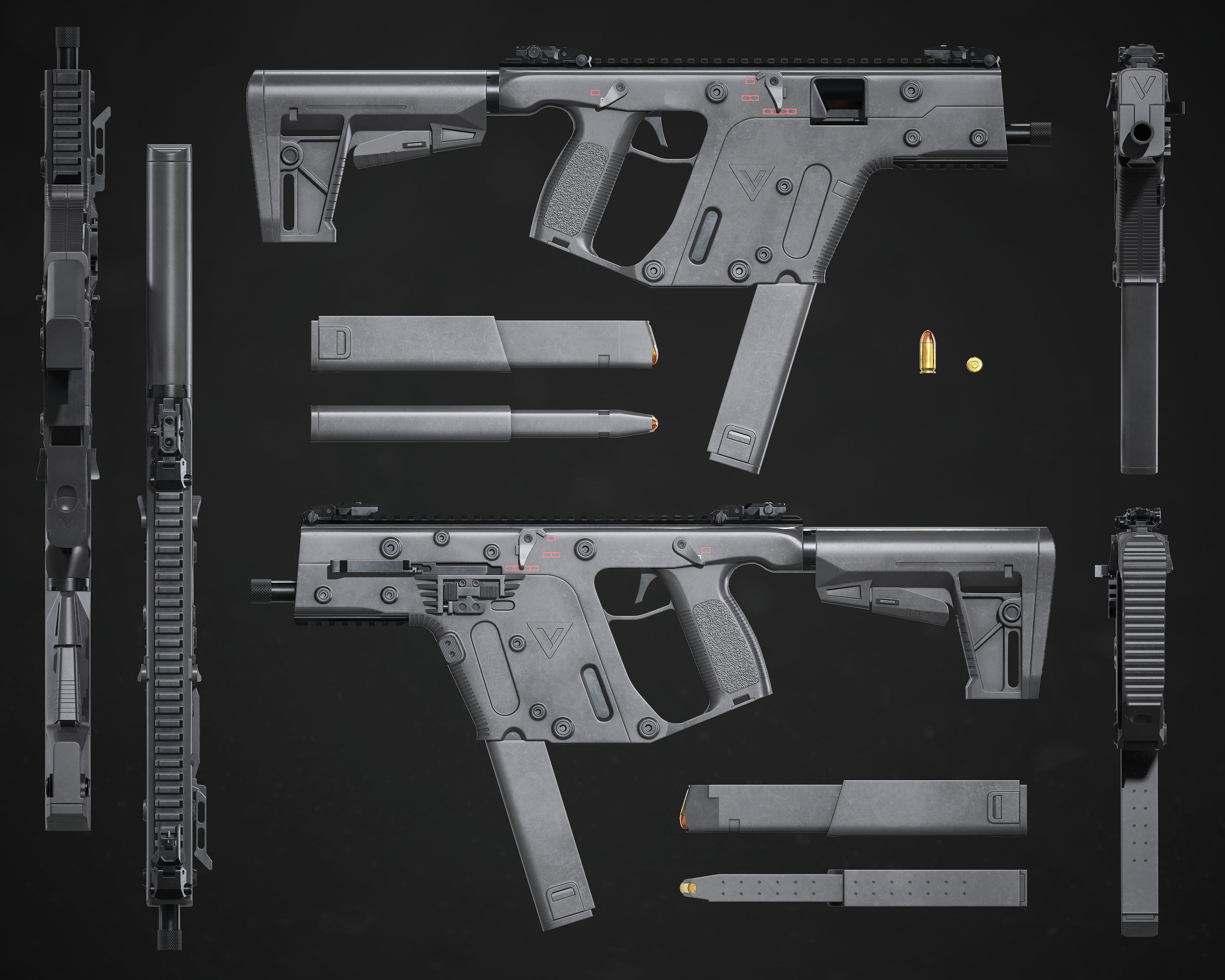 3D model Kriss Vector SMG VR / AR / low-poly | CGTrader