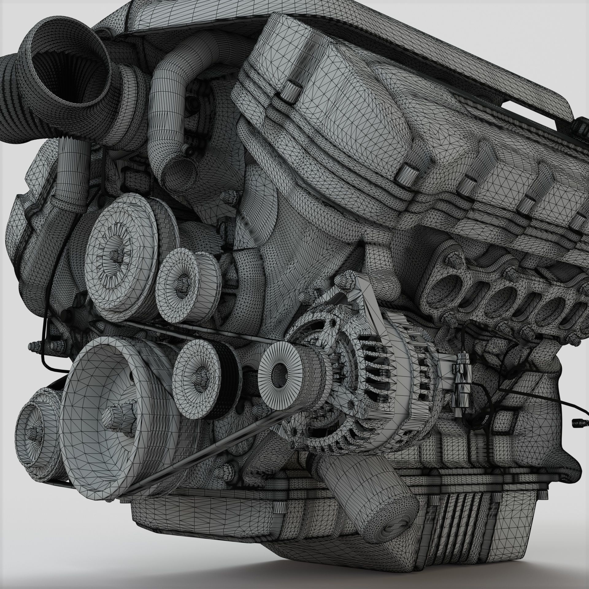 Car engine 3D model | CGTrader