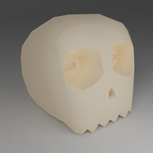 Low poly stylised skull free VR / AR / low-poly 3D model | CGTrader
