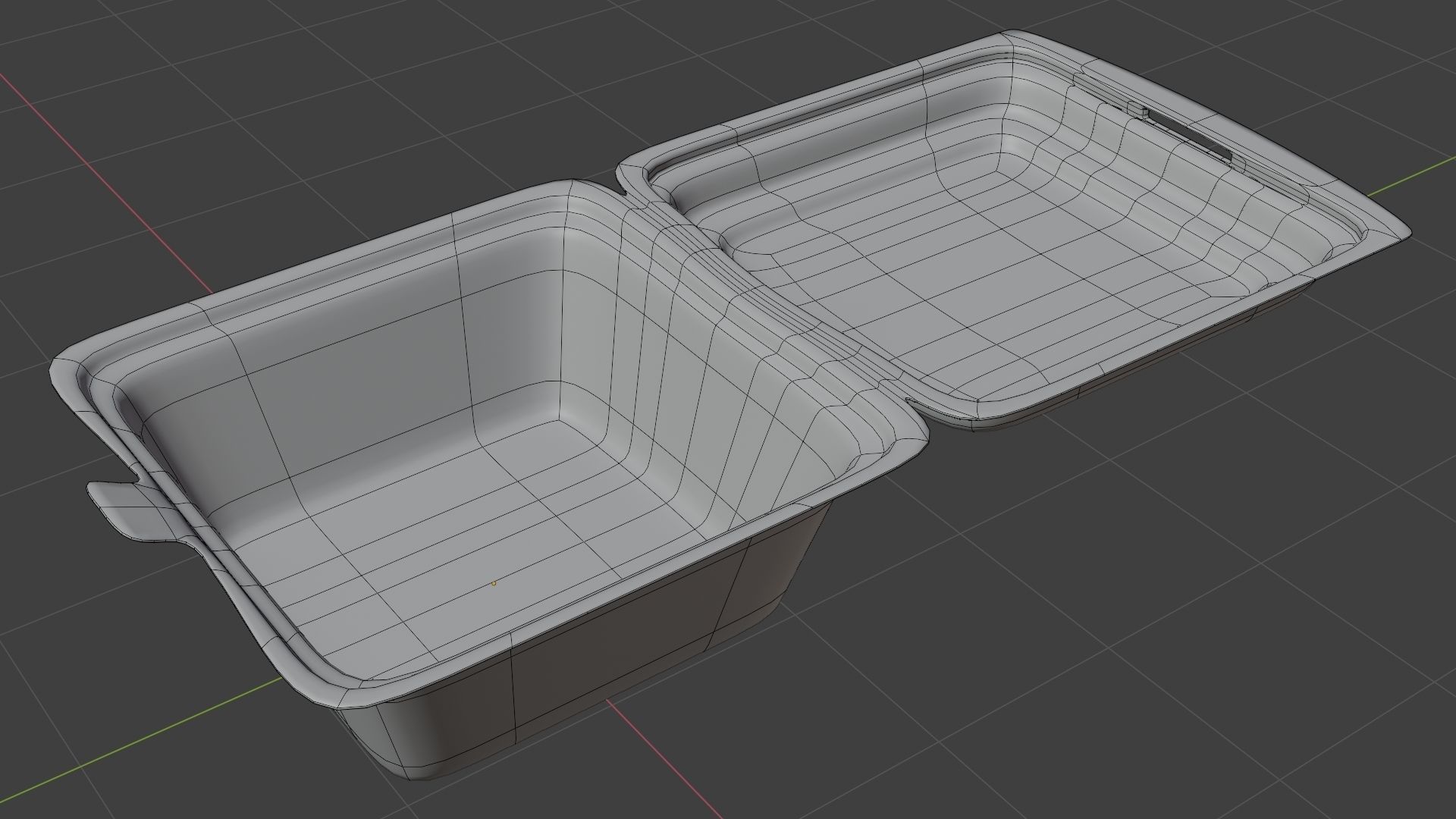 Foam food container with armature 3D model | CGTrader