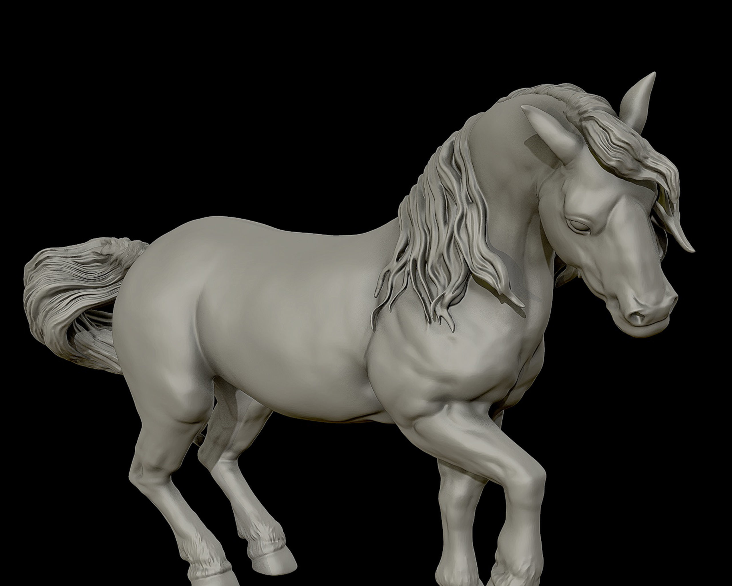 Draft horse model 3D model 3D printable | CGTrader