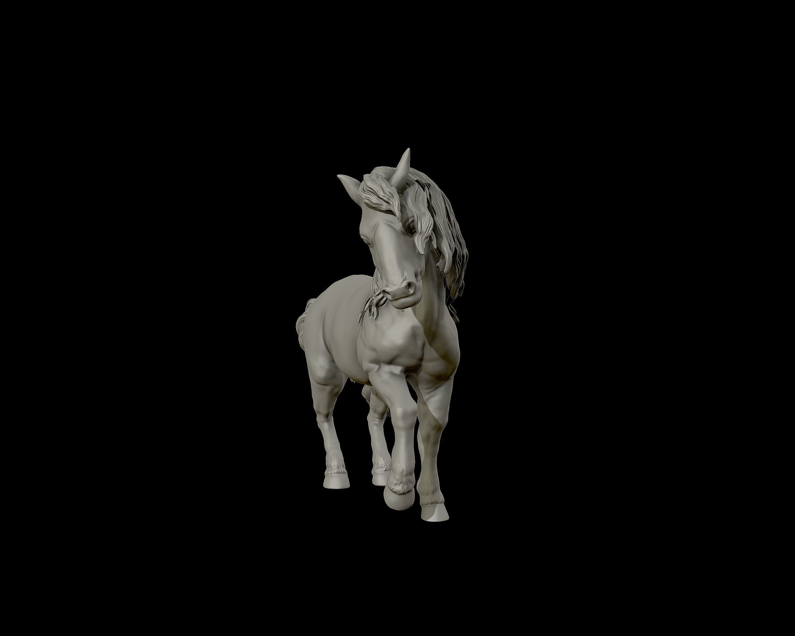 Draft horse model 3D model 3D printable | CGTrader