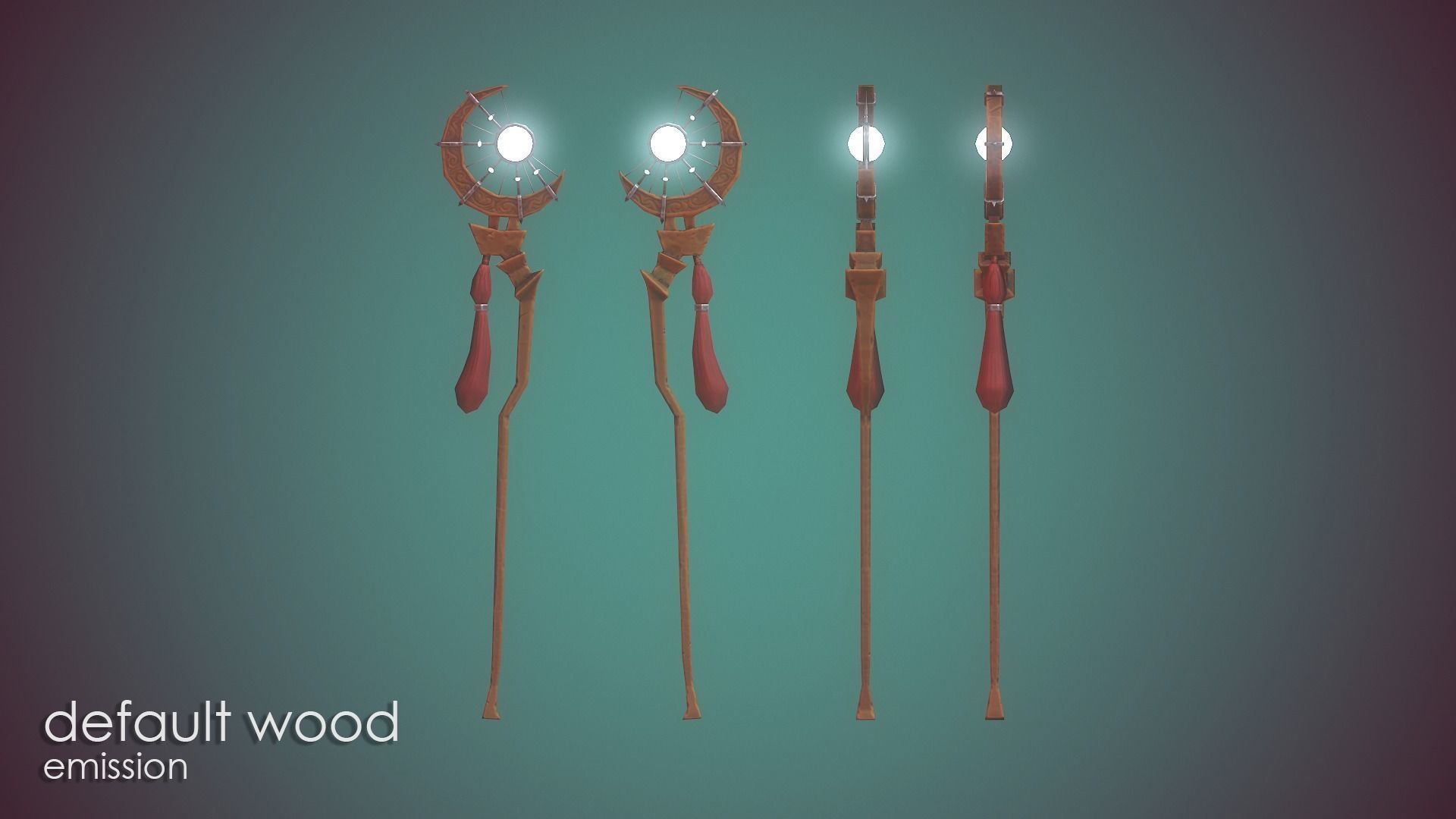3D model Stylized Fantasy Druid Staff Collection Game-Ready VR / AR ...
