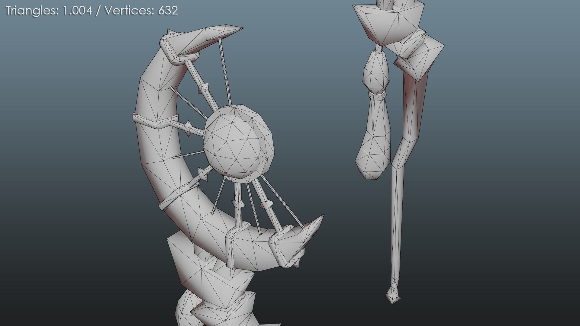 3D model Stylized Fantasy Druid Staff Collection Game-Ready VR / AR ...