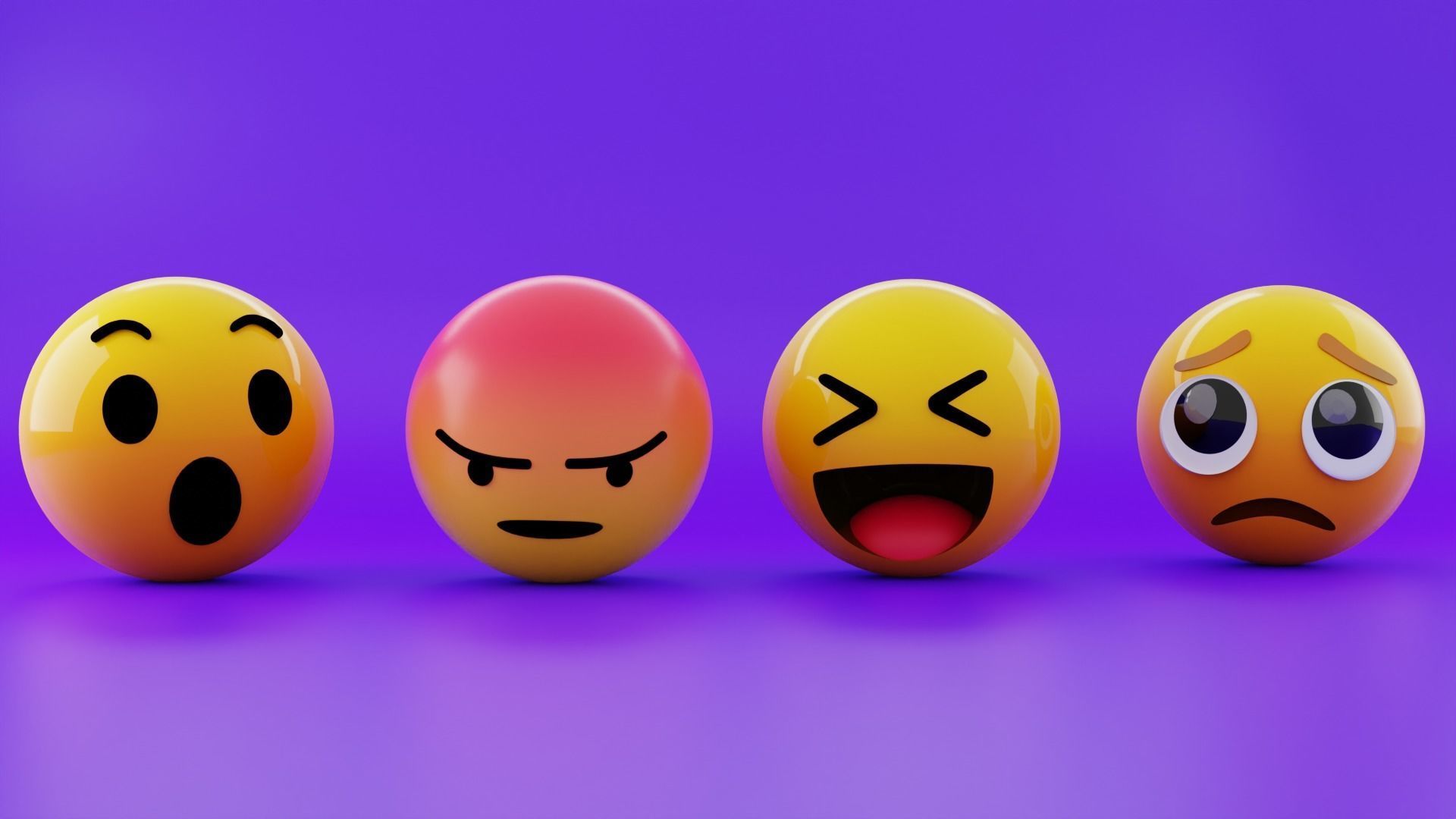 Facebook emojis 3D model | CGTrader