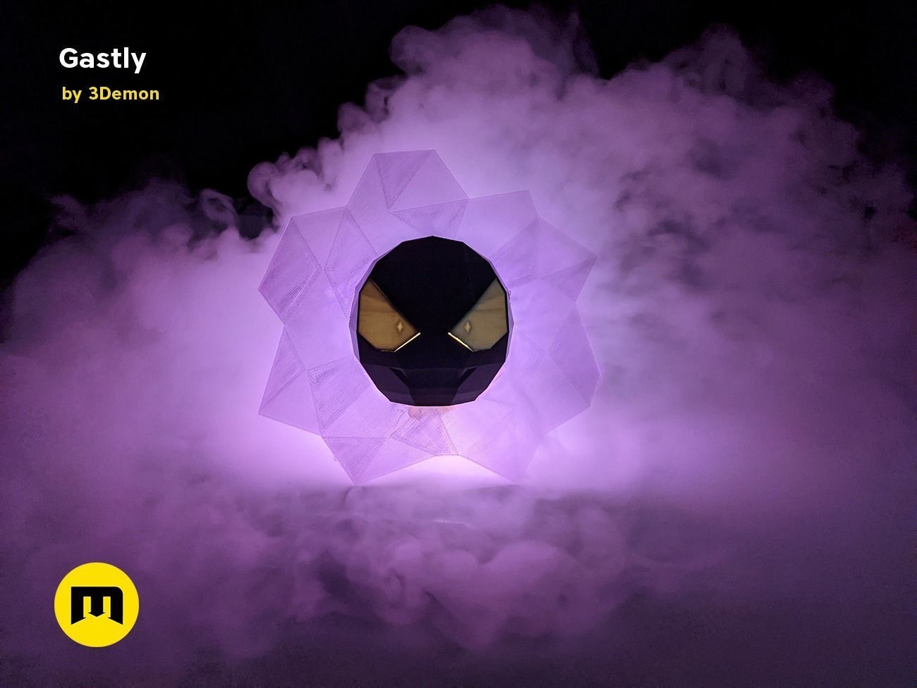 Gastly Low Poly Vapor Decoration 3D model 3D printable | CGTrader
