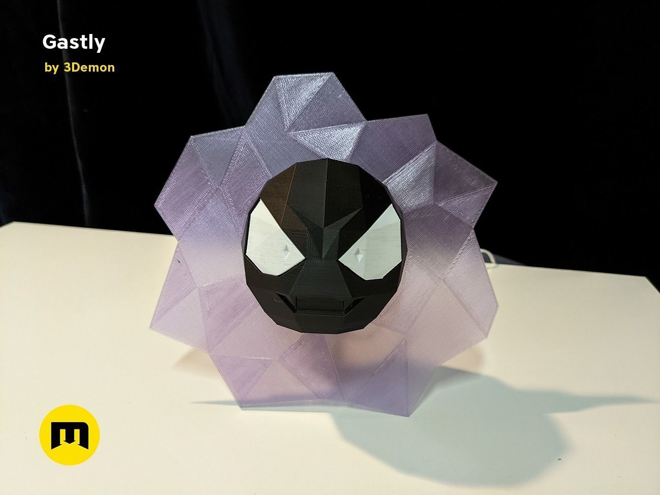 Gastly Low Poly Vapor Decoration 3D model 3D printable | CGTrader