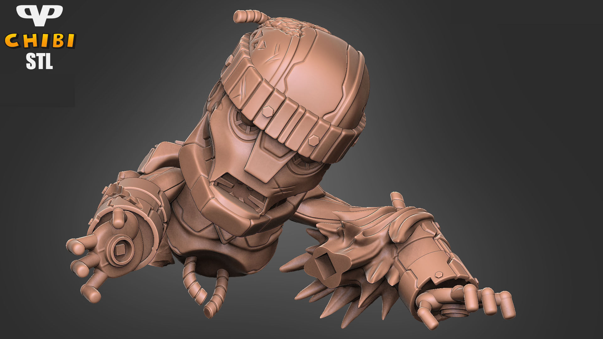 X-Men vs Sentinel Chibi Diorama for 3D Printing STL 3D model 3D ...