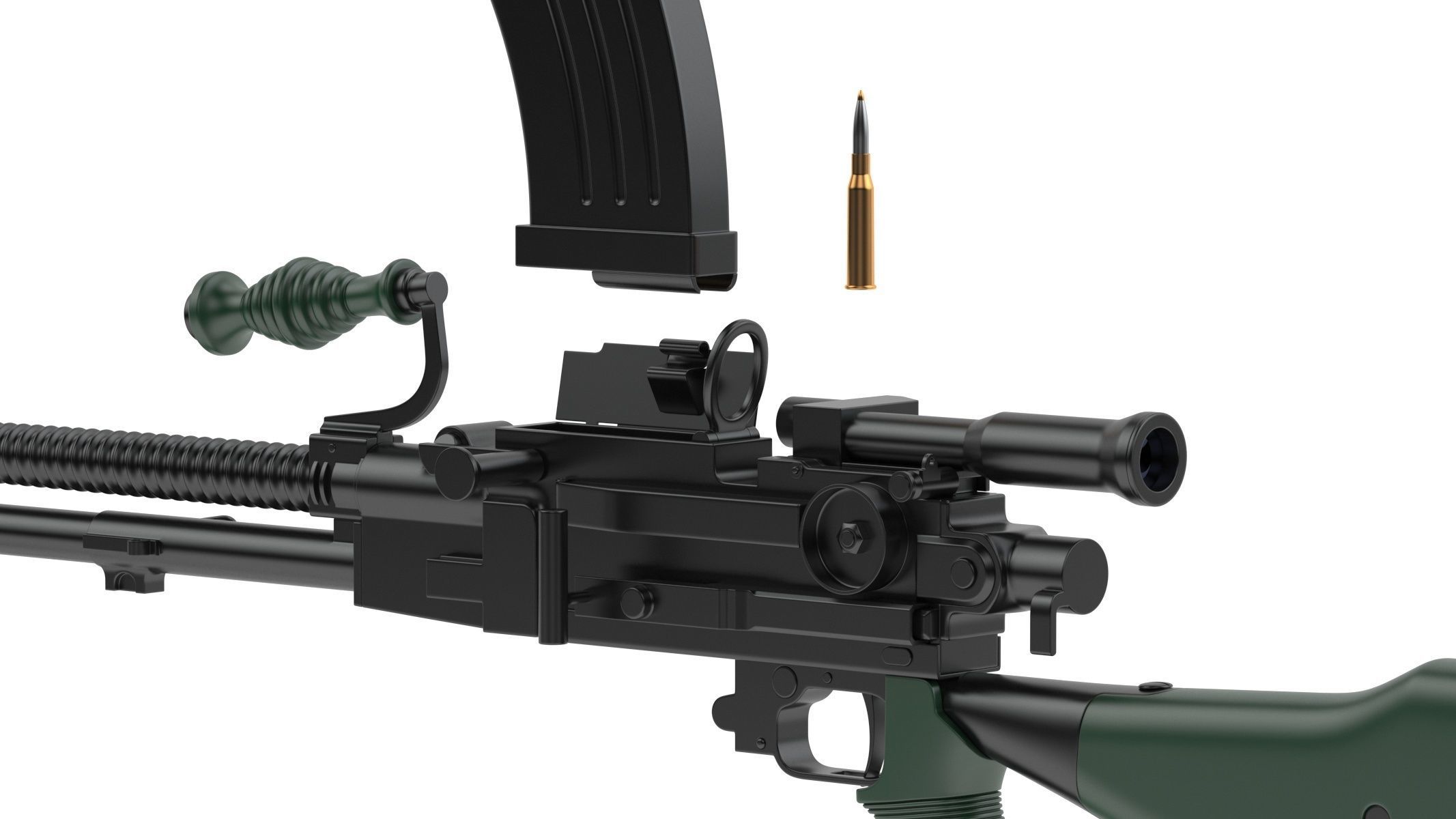 Type 96 light machine gun 3D model | CGTrader
