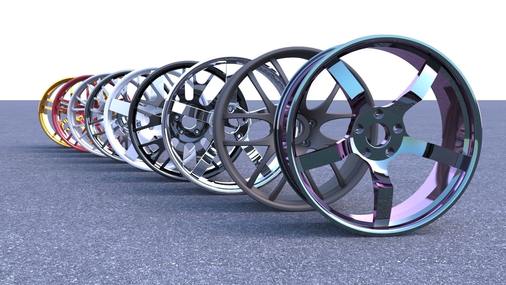Aftermarket Tuner Wheels Free free 3D model | CGTrader