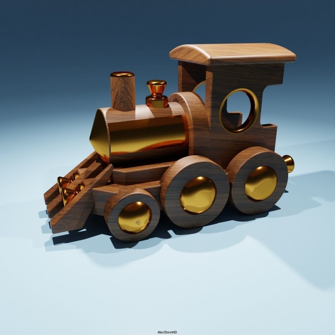 Steam train 3D model 3D printable | CGTrader