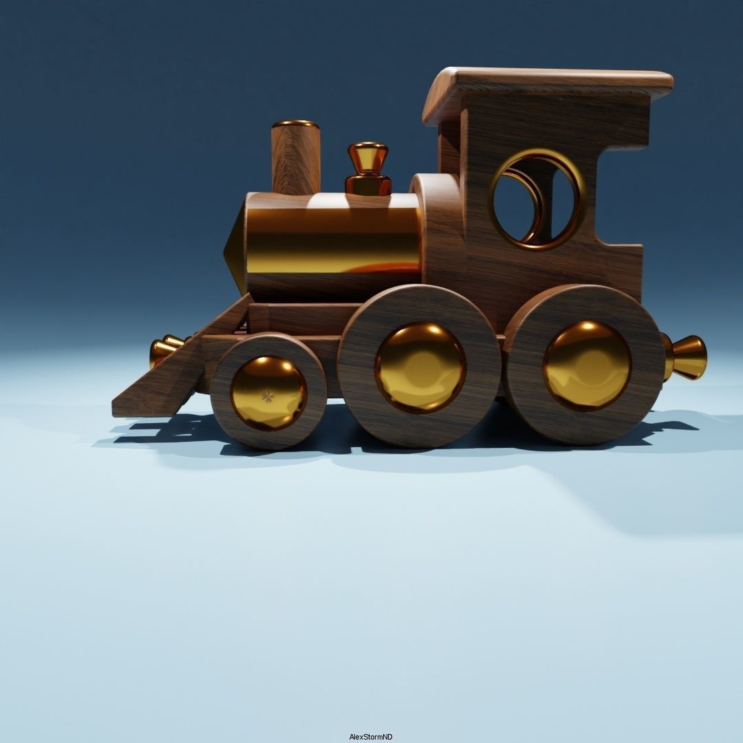 Steam train 3D model 3D printable | CGTrader