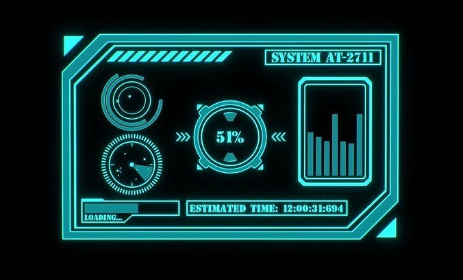3D model Sci-fi HUD Screen Animated VR / AR / low-poly animated | CGTrader