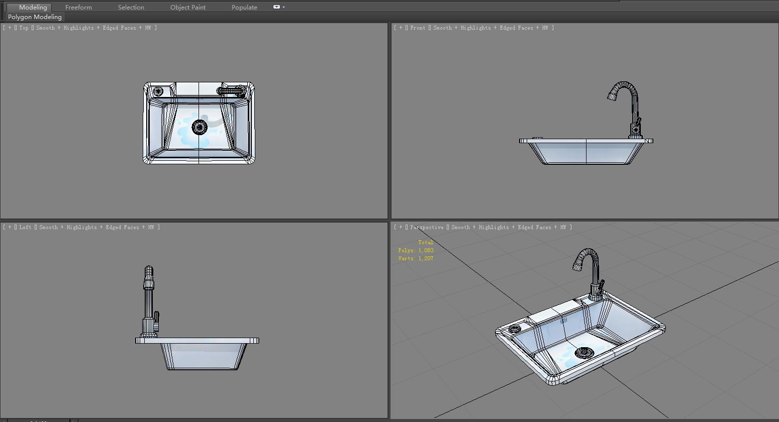 3D model Cartoon sink VR / AR / low-poly | CGTrader