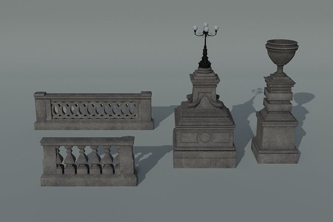 Modular parapet 3D model | CGTrader