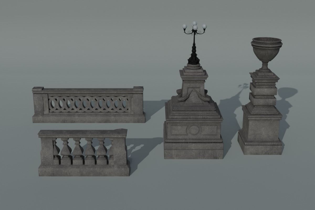 Modular parapet 3D model | CGTrader