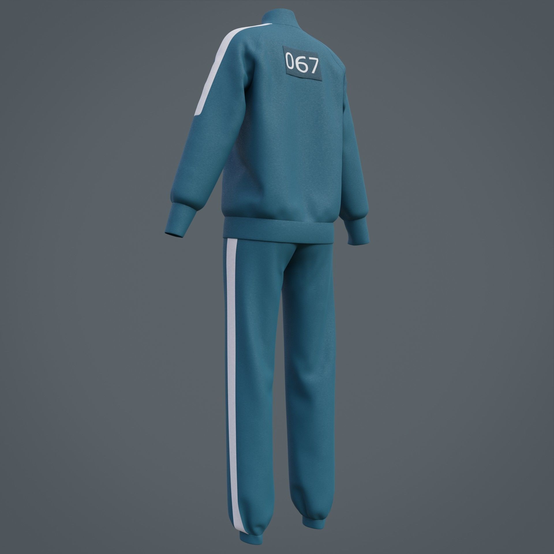 Squid Game Players Uniform - 067 Female Tracksuit Costume 3D model ...