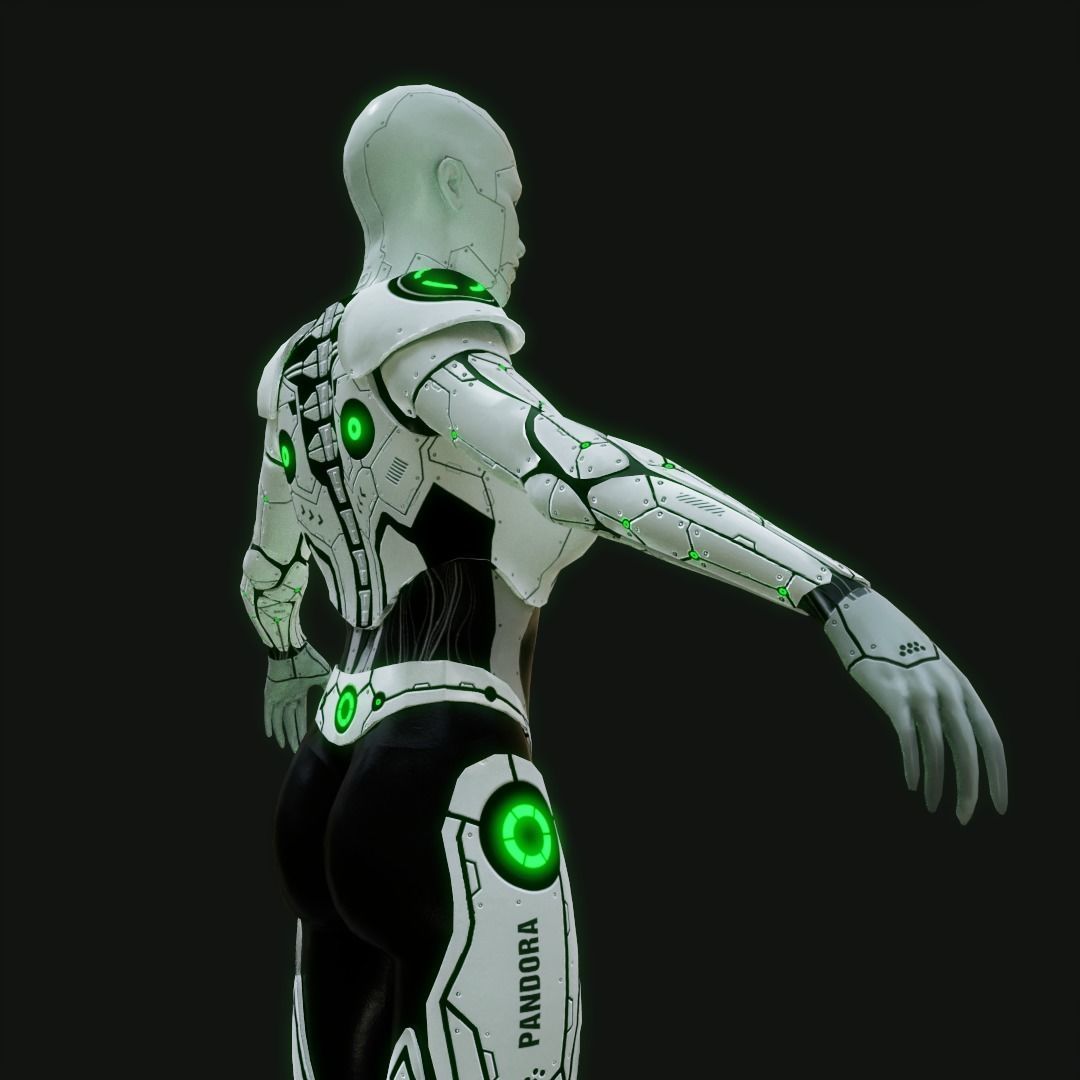 3D model SCI-FI ANDROID GIRL VR / AR / low-poly | CGTrader