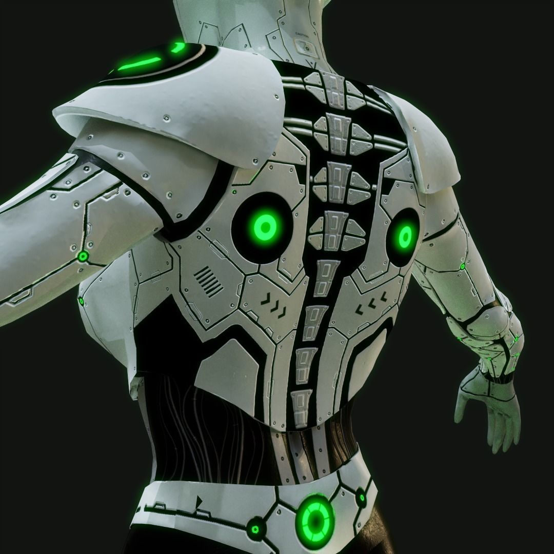 3D model SCI-FI ANDROID GIRL VR / AR / low-poly | CGTrader