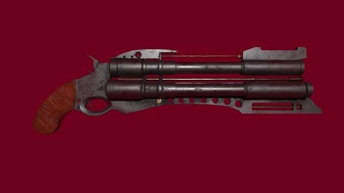 3D model Triple Barrel Gun VR / AR / low-poly | CGTrader