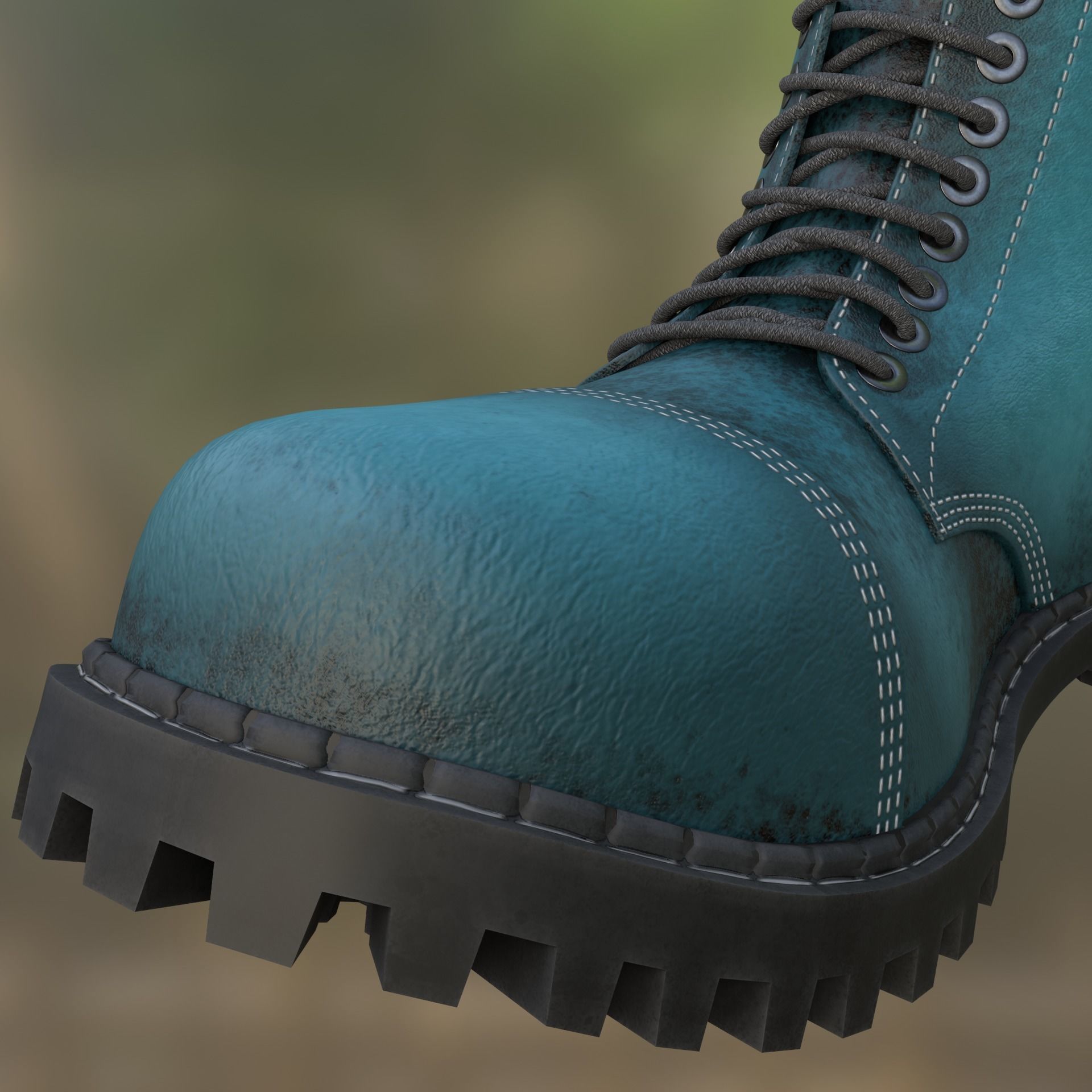 3D model Steel Boots Blue Cyan VR / AR / low-poly | CGTrader