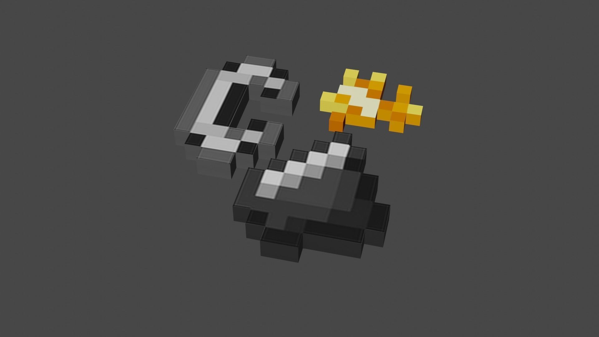 3D model MINECRAFT GOLD TOOL PACK 3D MODEL VR / AR / low-poly | CGTrader