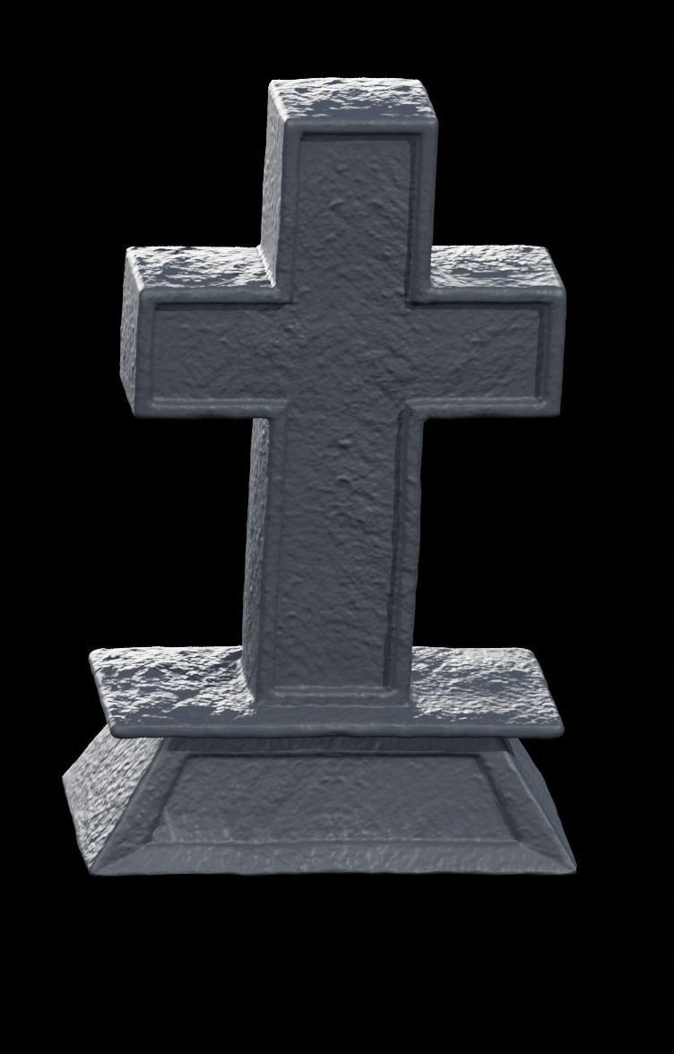 3D model Low Poly PBR Grave Stones VR / AR / low-poly | CGTrader