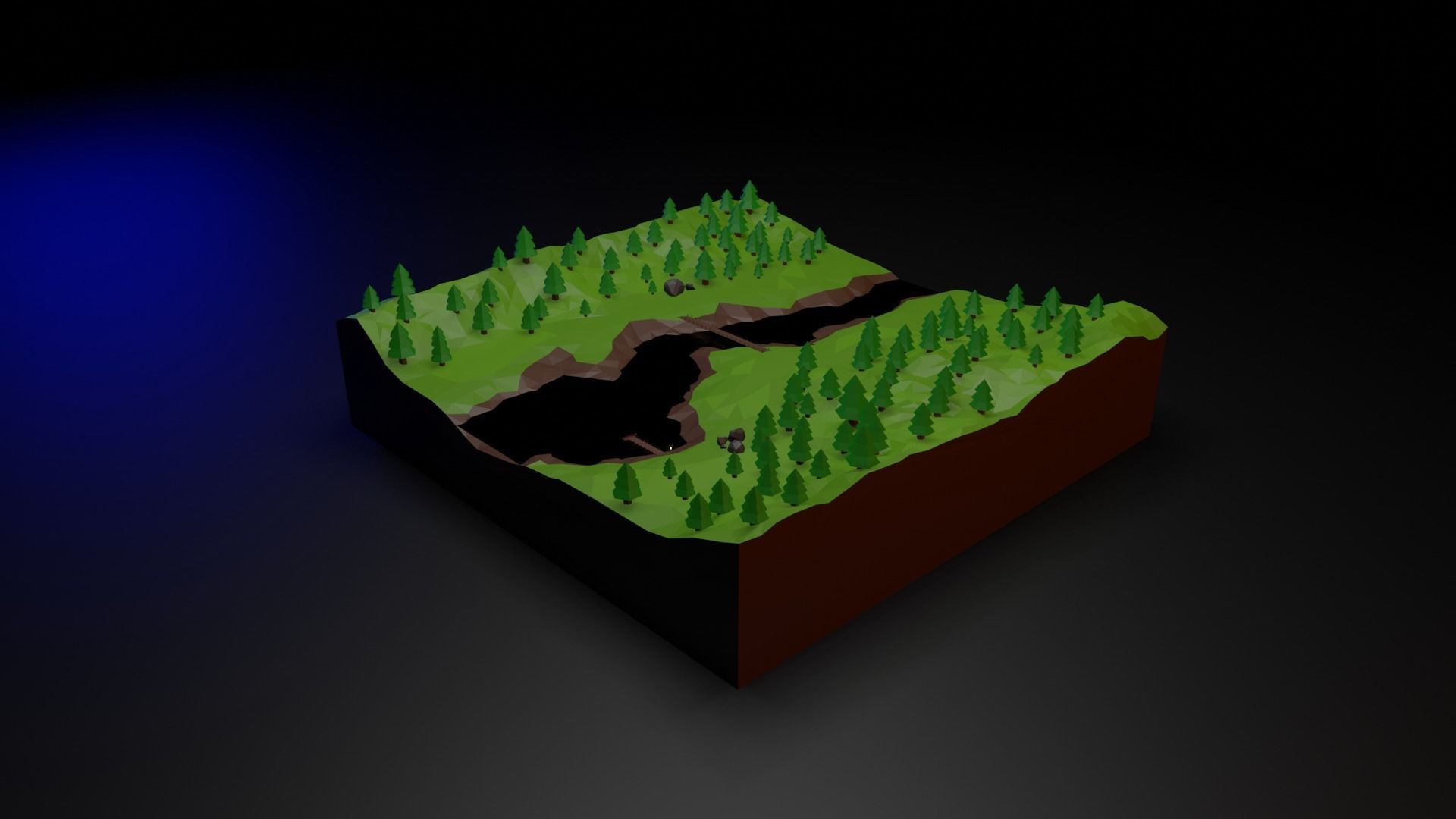 Low Poly Forest Scene 1 free 3D model | CGTrader