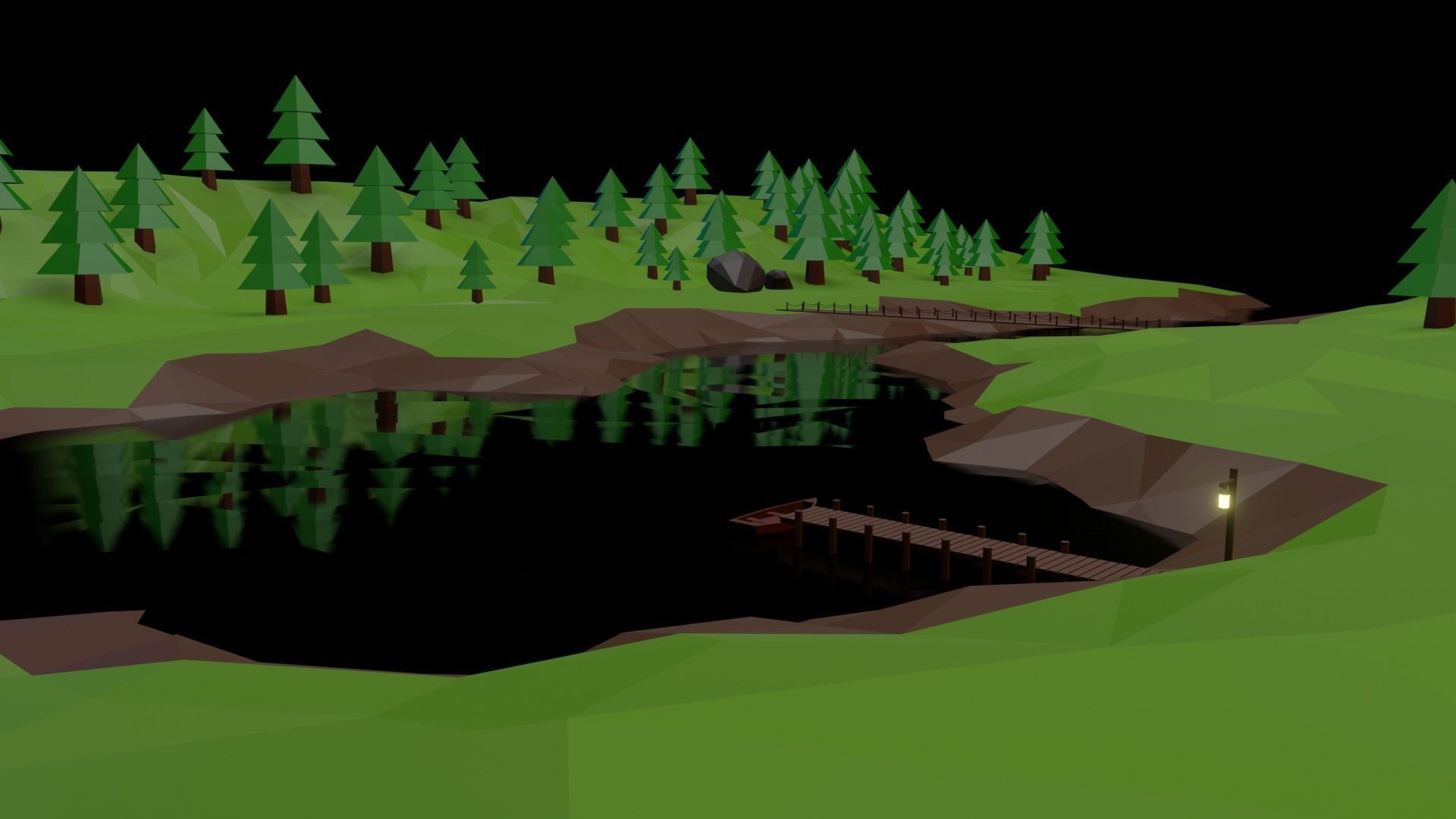 Low Poly Forest Scene 1 free 3D model | CGTrader