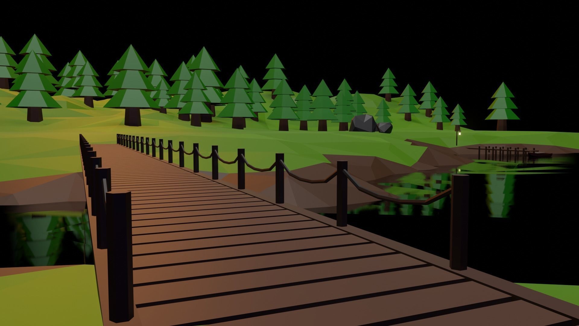 Low Poly Forest Scene 1 free 3D model | CGTrader