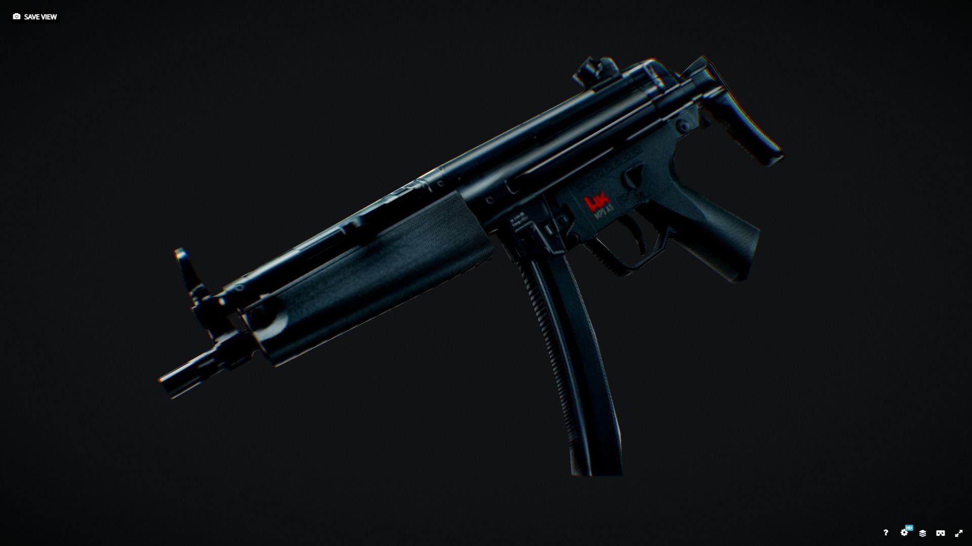 Low Poly MP5 Gun 3D model | CGTrader