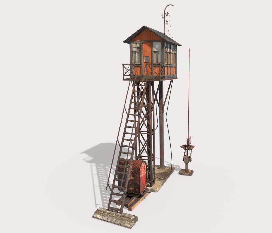 Railroad Signal Tower 3D model | CGTrader