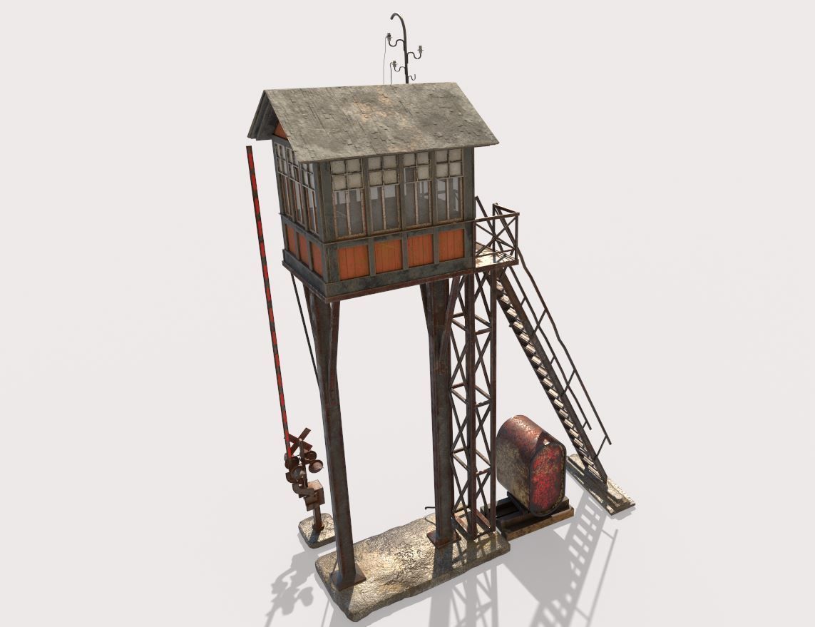 Railroad Signal Tower 3D model | CGTrader