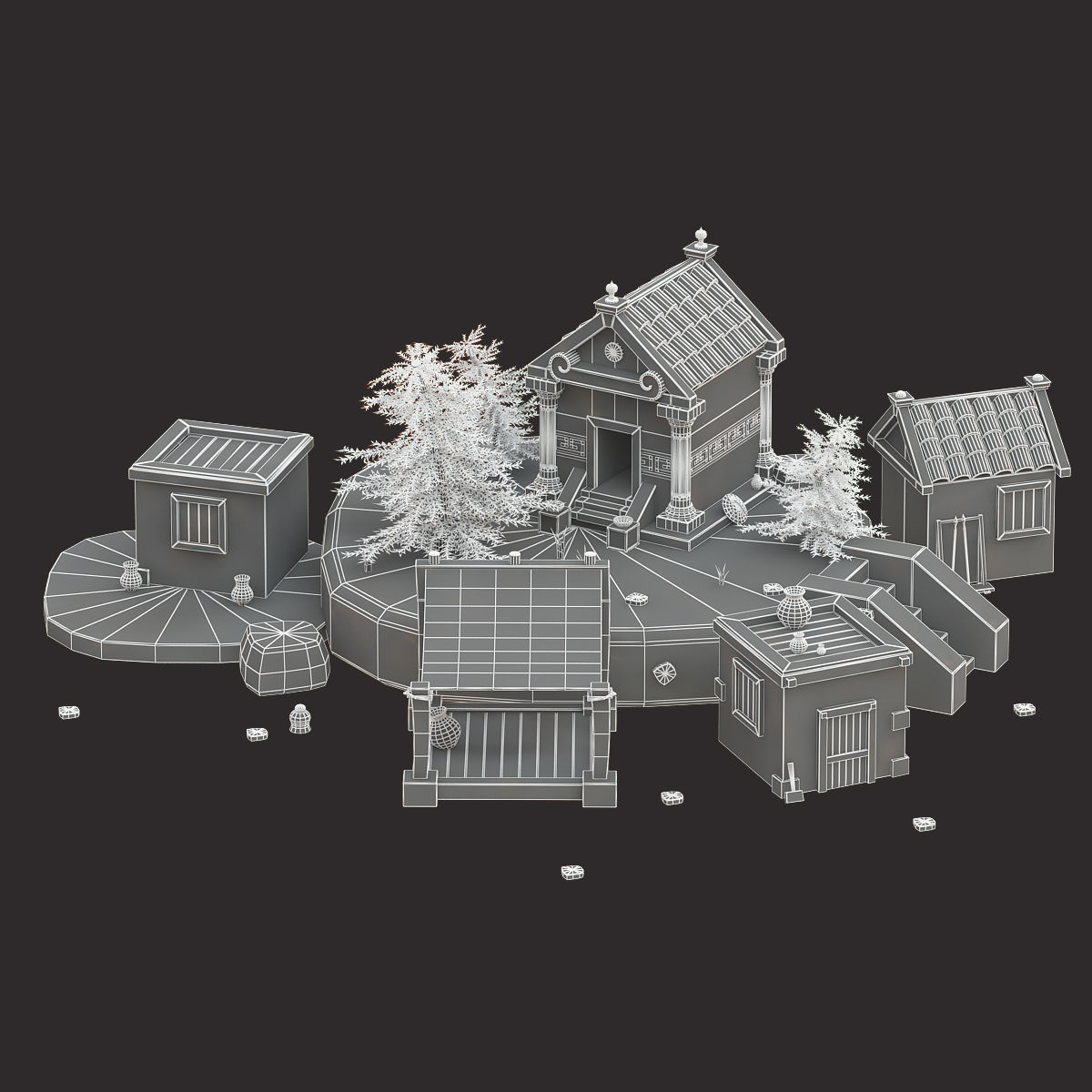 3D model low poly game assets pack 3d model VR / AR / low-poly | CGTrader