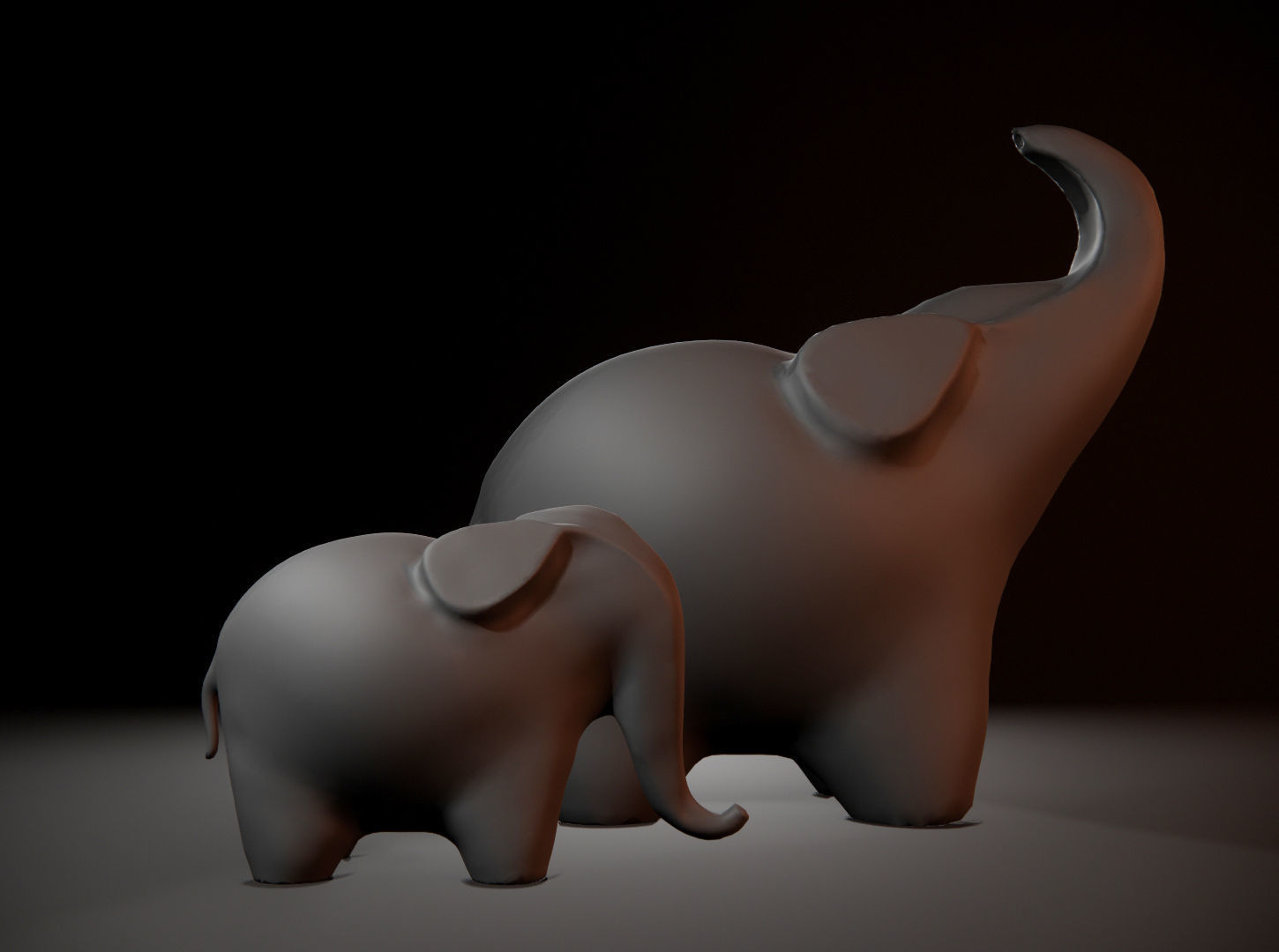 low poly Elephant sculpture 3D model | CGTrader