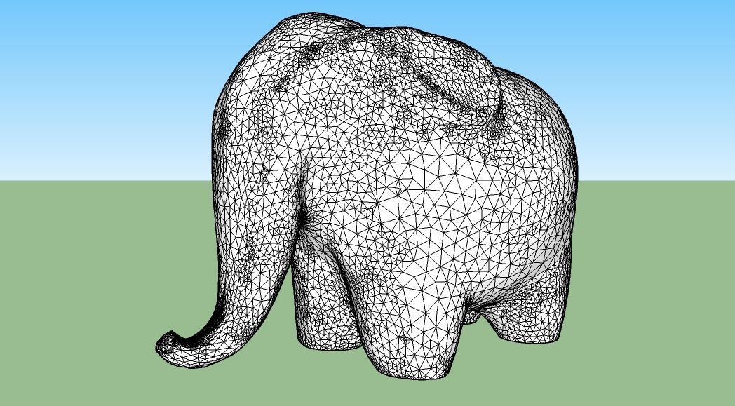 low poly Elephant sculpture 3D model | CGTrader