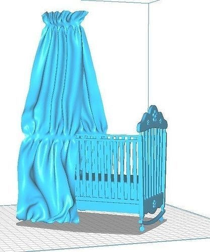 Baby Cradle 3D model 3D printable | CGTrader