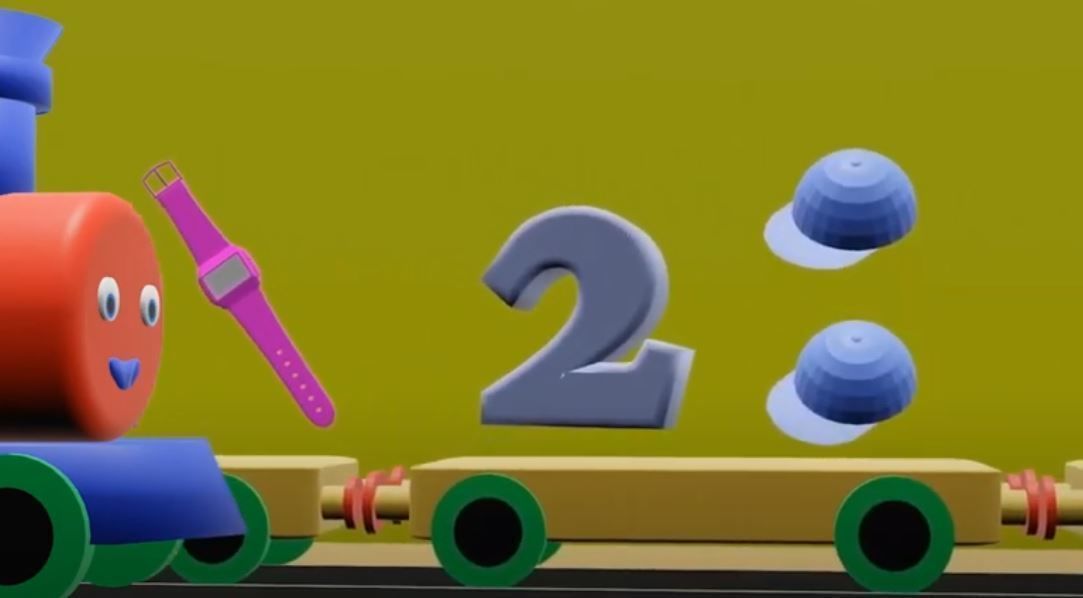 Letters train with numbers 3D model | CGTrader