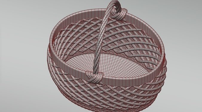 Wicker basket 3D model | CGTrader