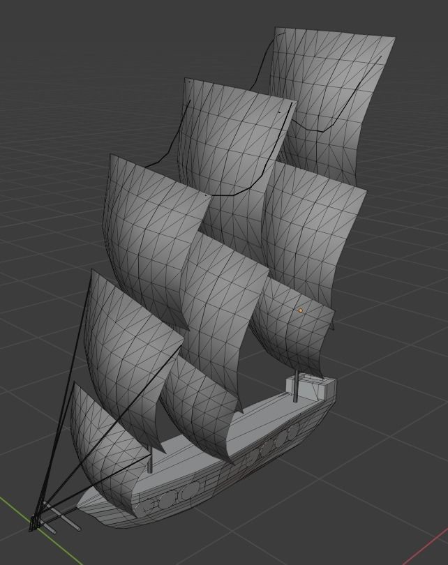 3D model Low Poly Pirate Ship VR / AR / low-poly | CGTrader