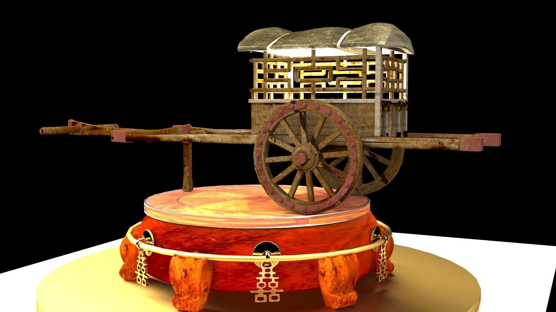 Chinese carriage 3D model | CGTrader