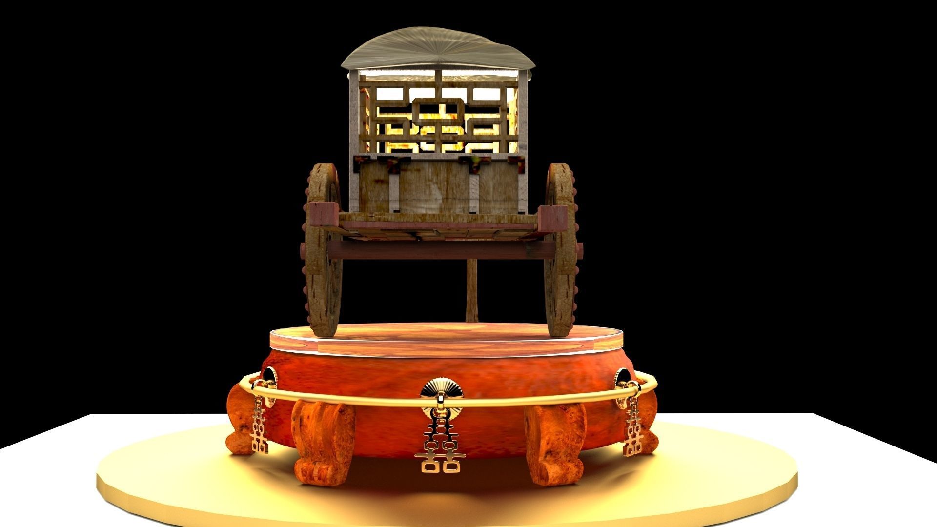 Chinese carriage 3D model | CGTrader