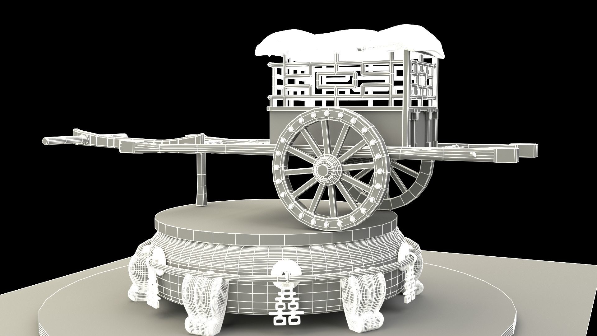 Chinese carriage 3D model | CGTrader