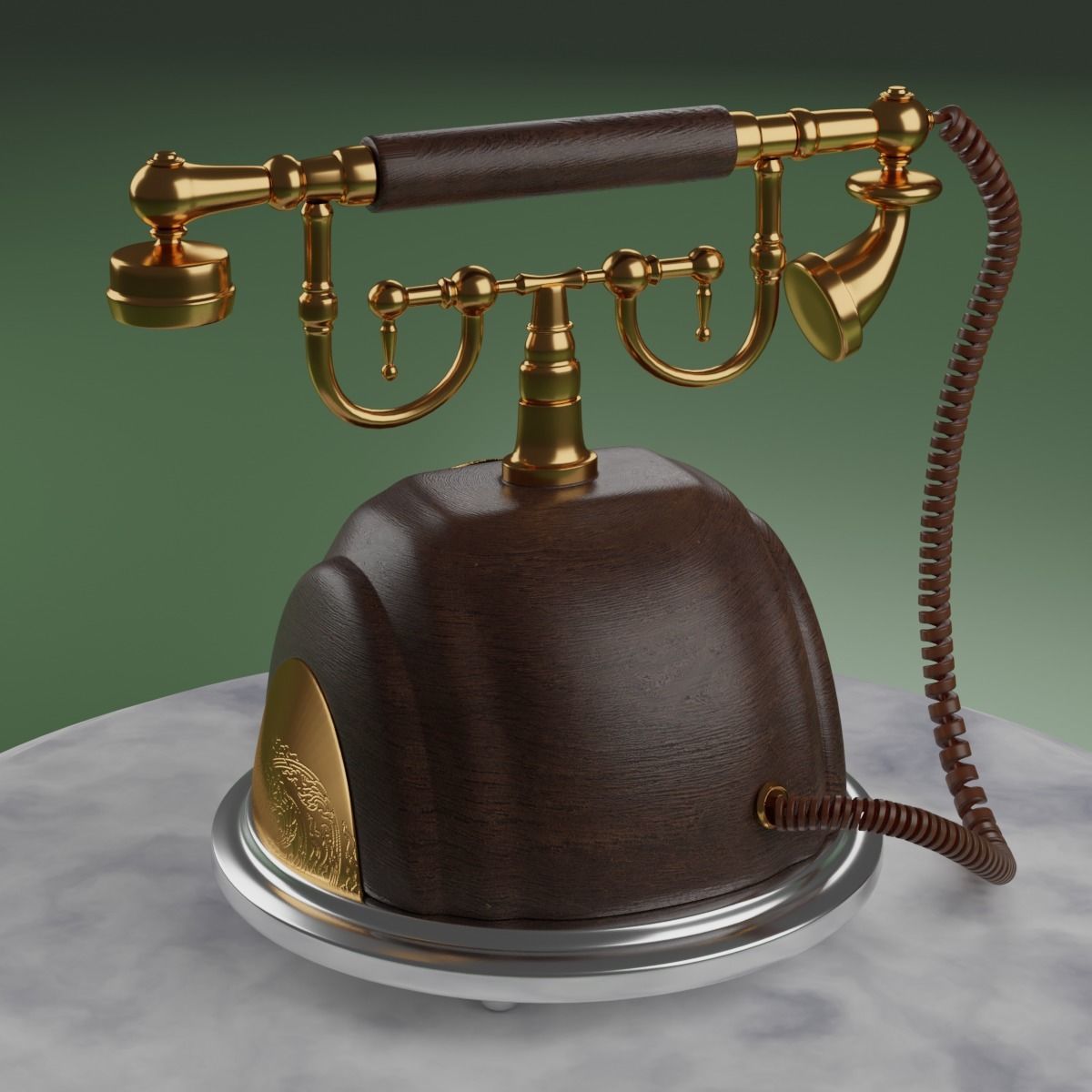 Vintage rotary phone free 3D model | CGTrader