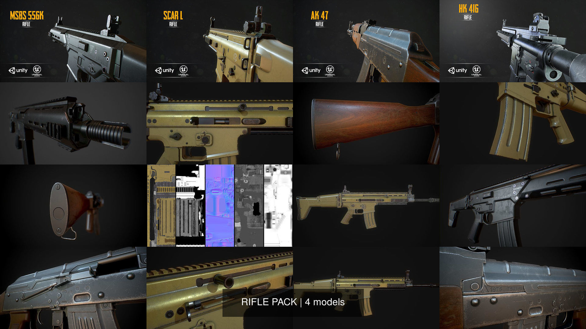 RIFLE PACK 3D Model Collection | CGTrader