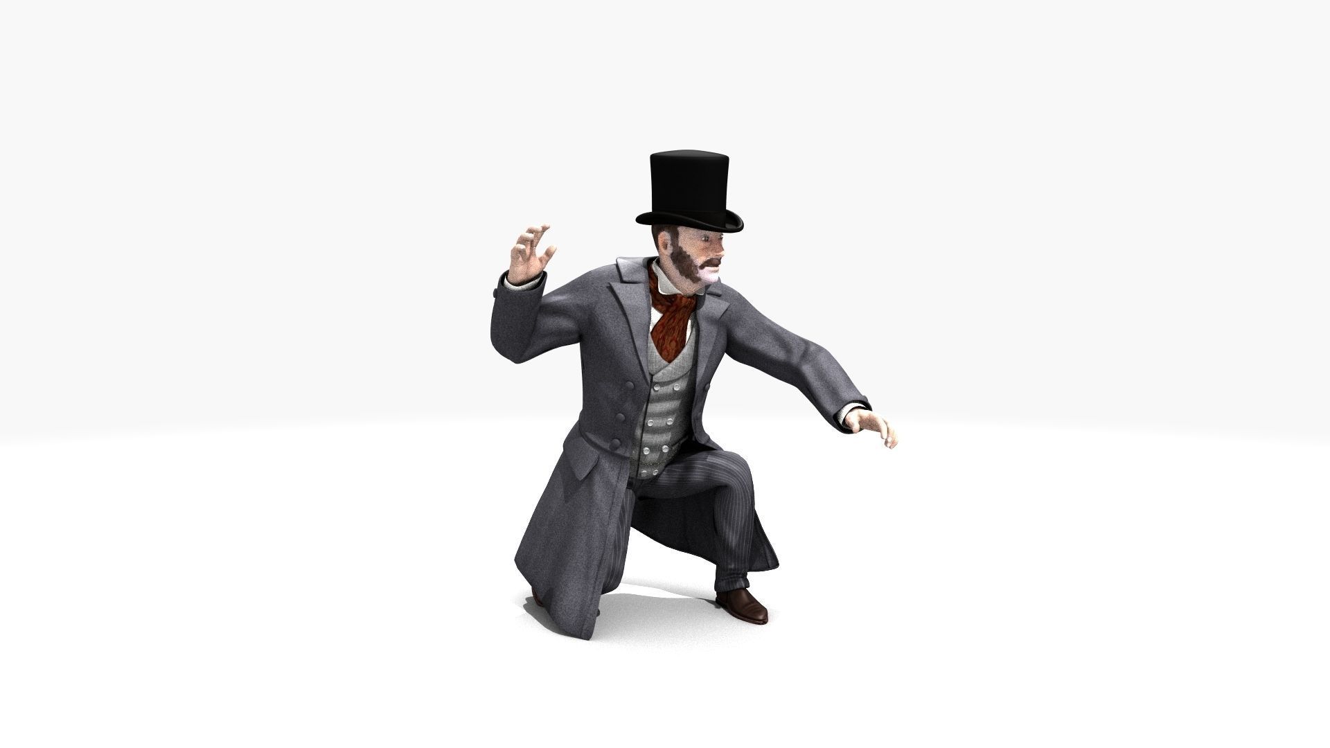 3D model Victorian Gent Wizard - MOCAP Rig and Motion Capture Data VR ...