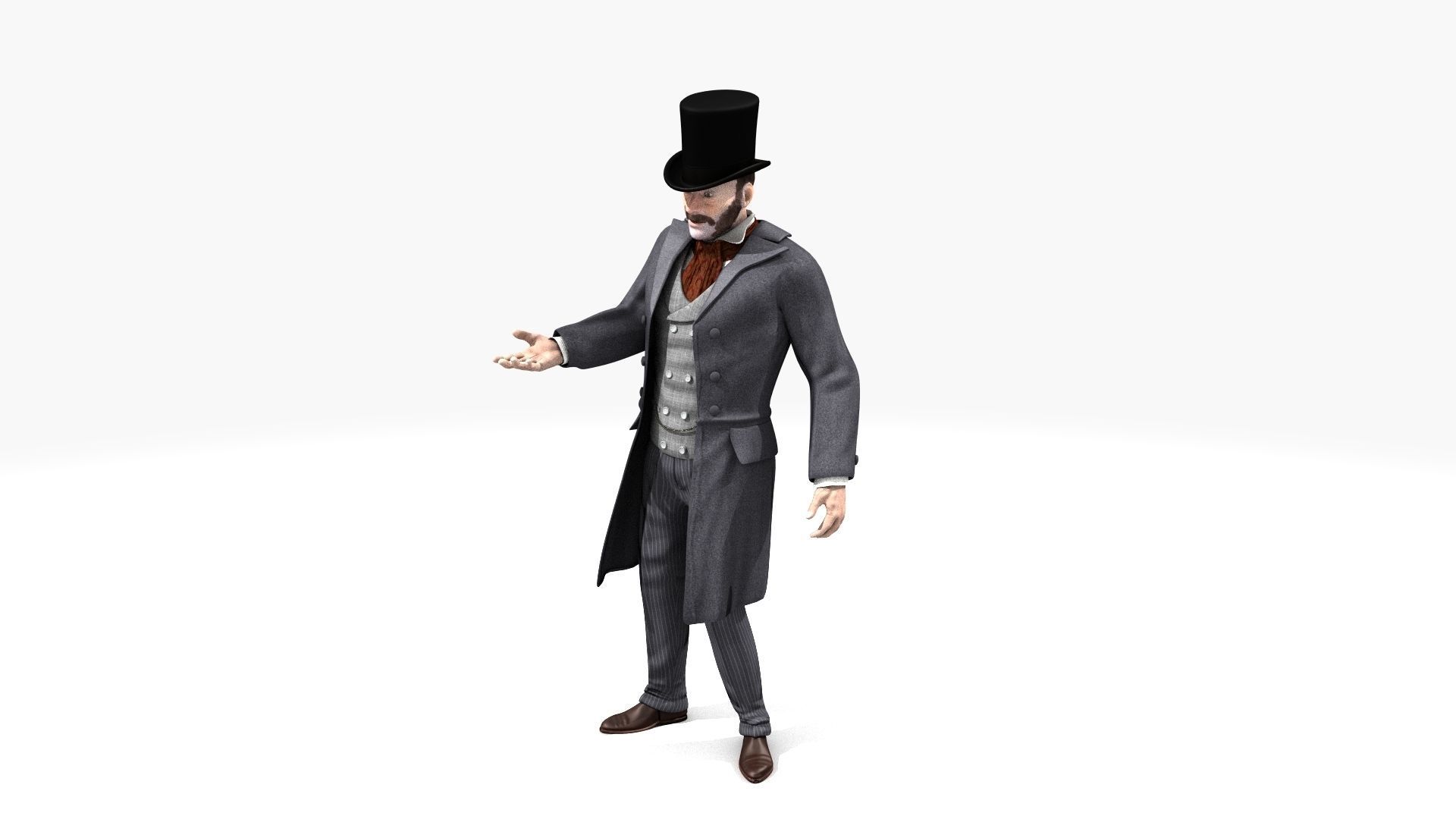 3D model Victorian Gent Wizard - MOCAP Rig and Motion Capture Data VR ...